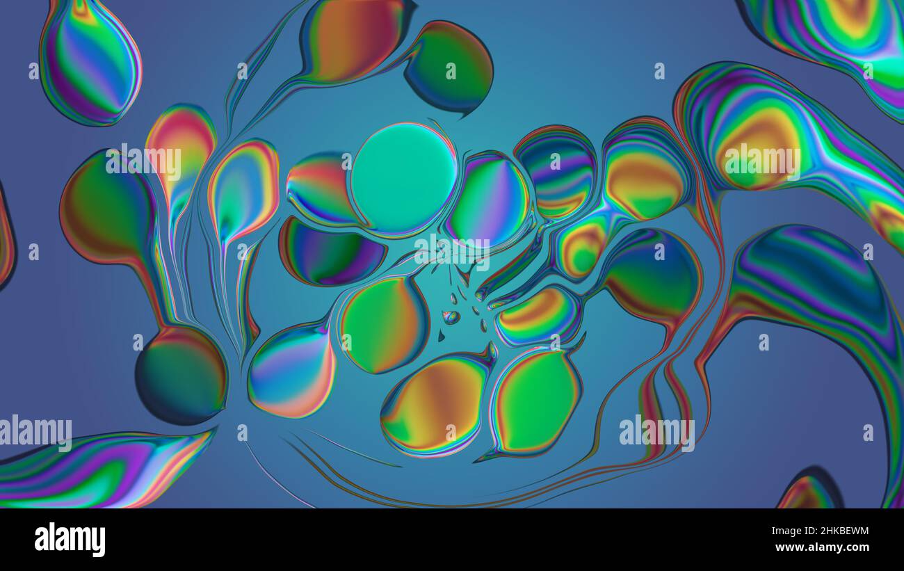 Abstract blue background with rainbow shapes. Design, art Stock Photo ...