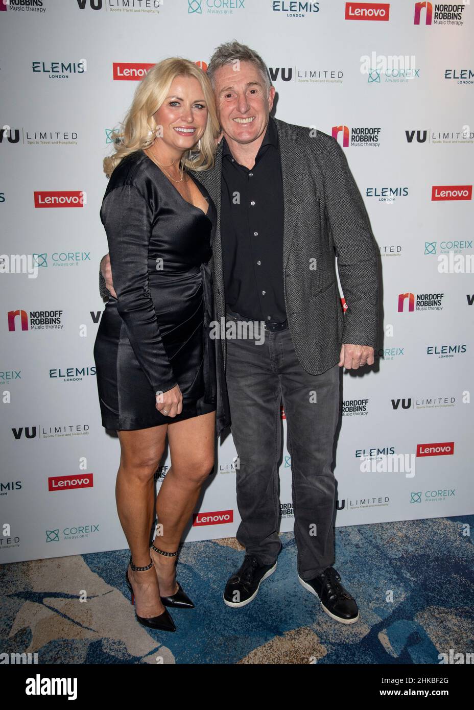 LONDON, ENGLAND - FEBRUARY 02: Jay Thorburn and Jonathan Davies attend ...