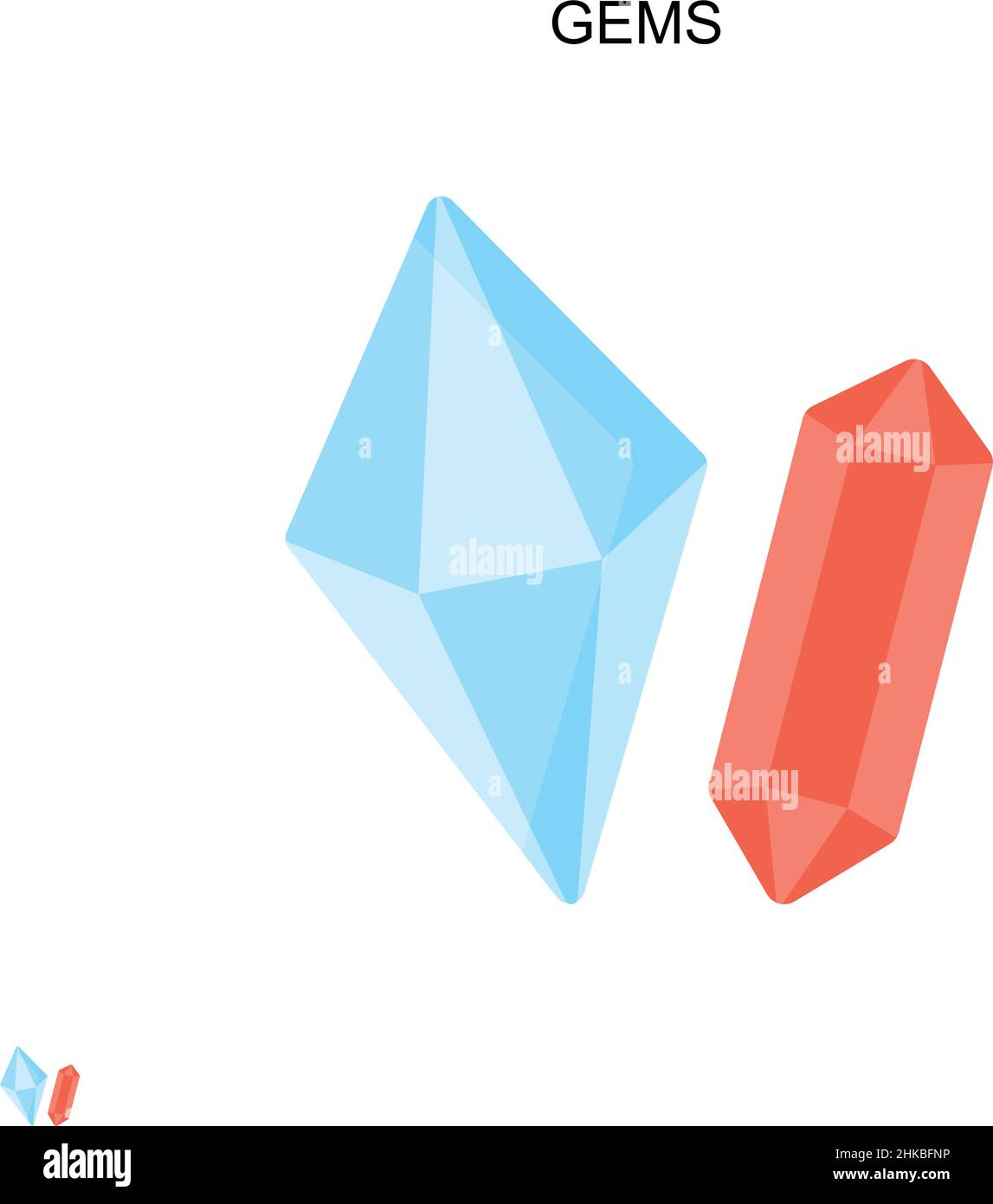 Gems Simple vector icon. Illustration symbol design template for web ...