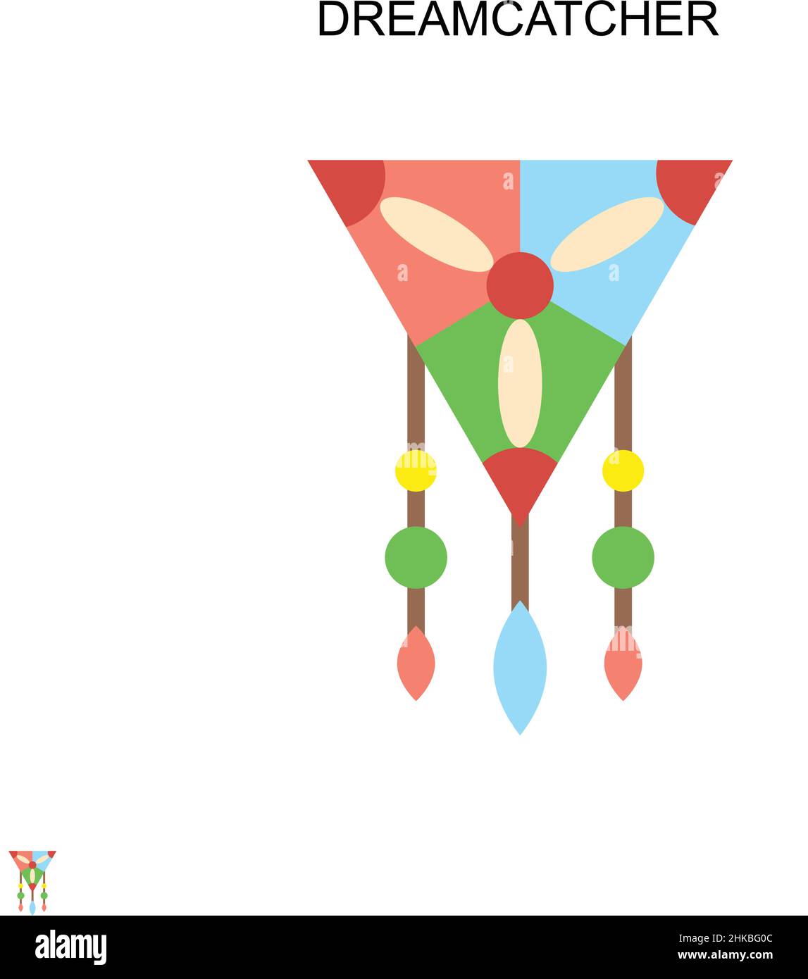 Dreamcatcher Simple vector icon. Illustration symbol design template ...