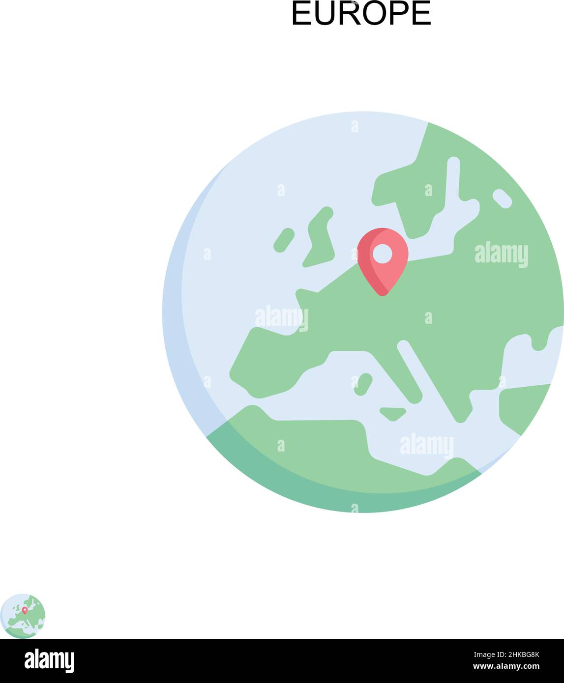Europe Simple vector icon. Illustration symbol design template for web ...