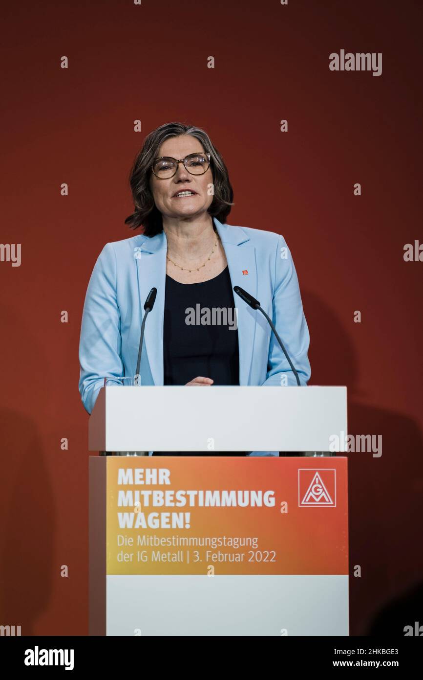 Berlin, Germany. 03rd Feb, 2022. Vice president of the IG Metall Union ...