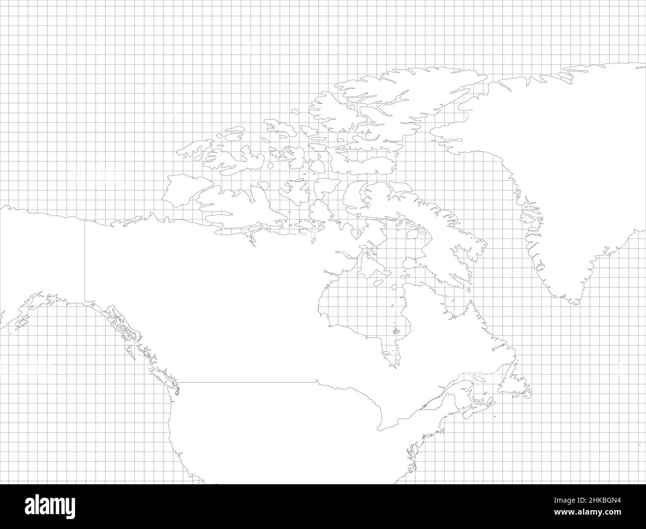 Canada simple outline blank map Stock Vector Image & Art - Alamy