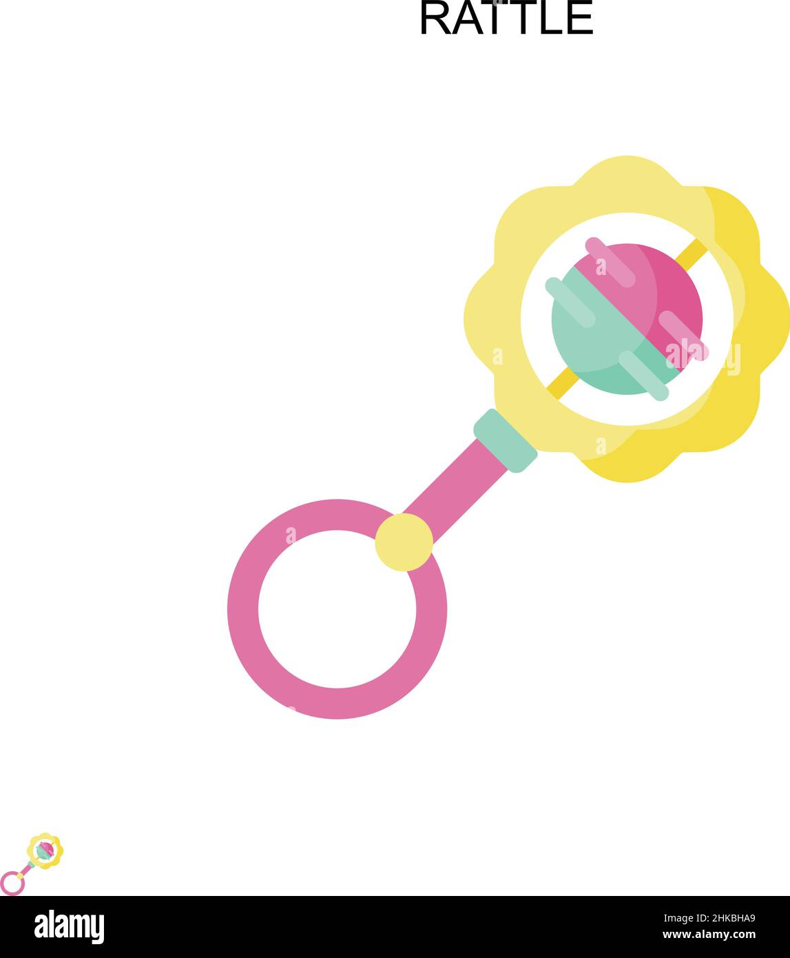 Rattle Simple vector icon. Illustration symbol design template for web ...