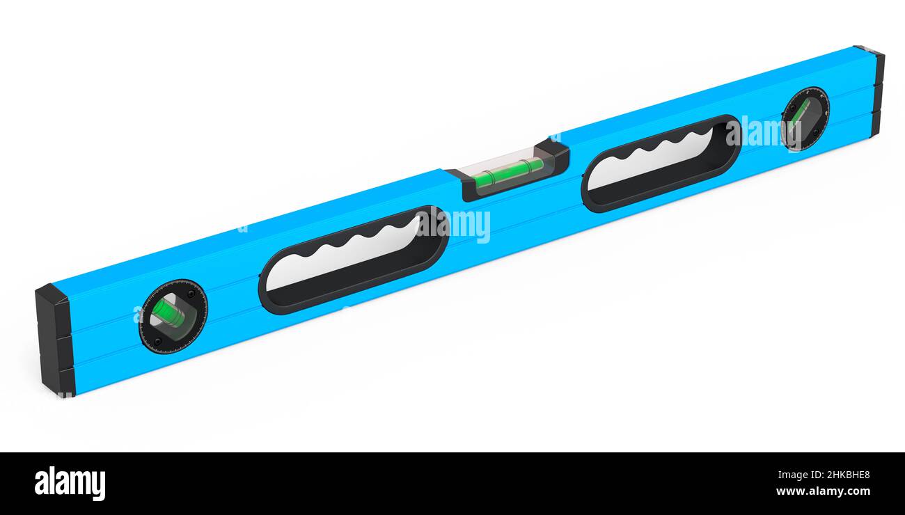 Building spirit level tool on white background. 3d render and ...