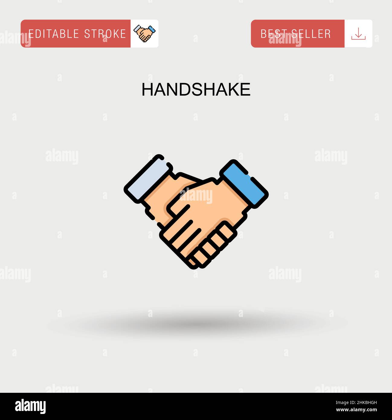 Handshake Simple vector icon Stock Vector Image & Art - Alamy
