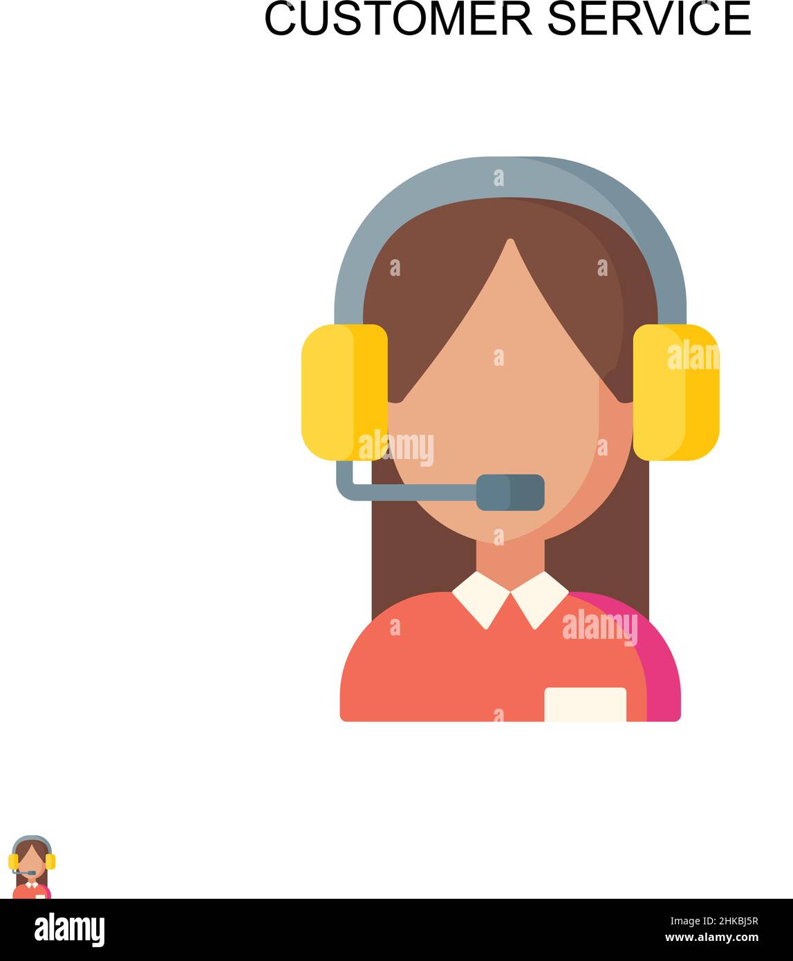 Customer service Simple vector icon. Illustration symbol design ...