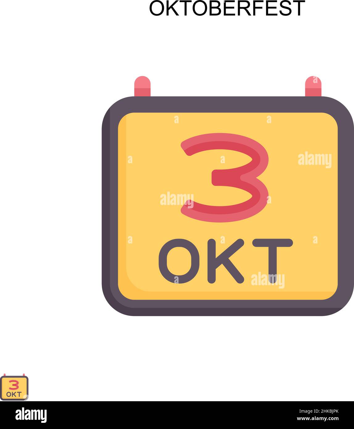 Oktoberfest Simple vector icon. Illustration symbol design template for ...