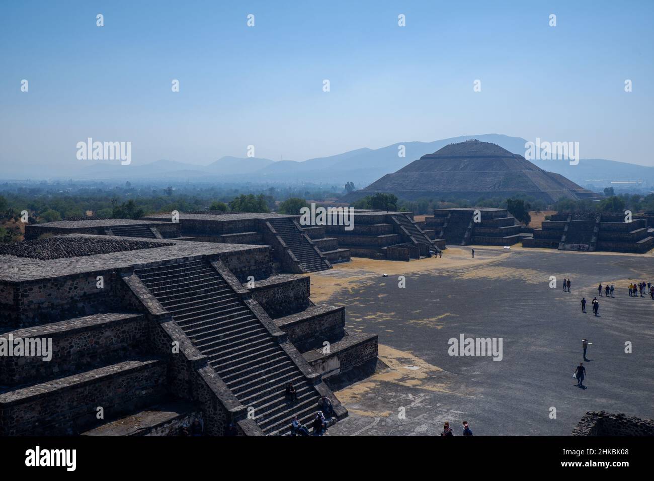 Pyramids in Teotihuacan, the largest pre-Aztec city Stock Photo - Alamy