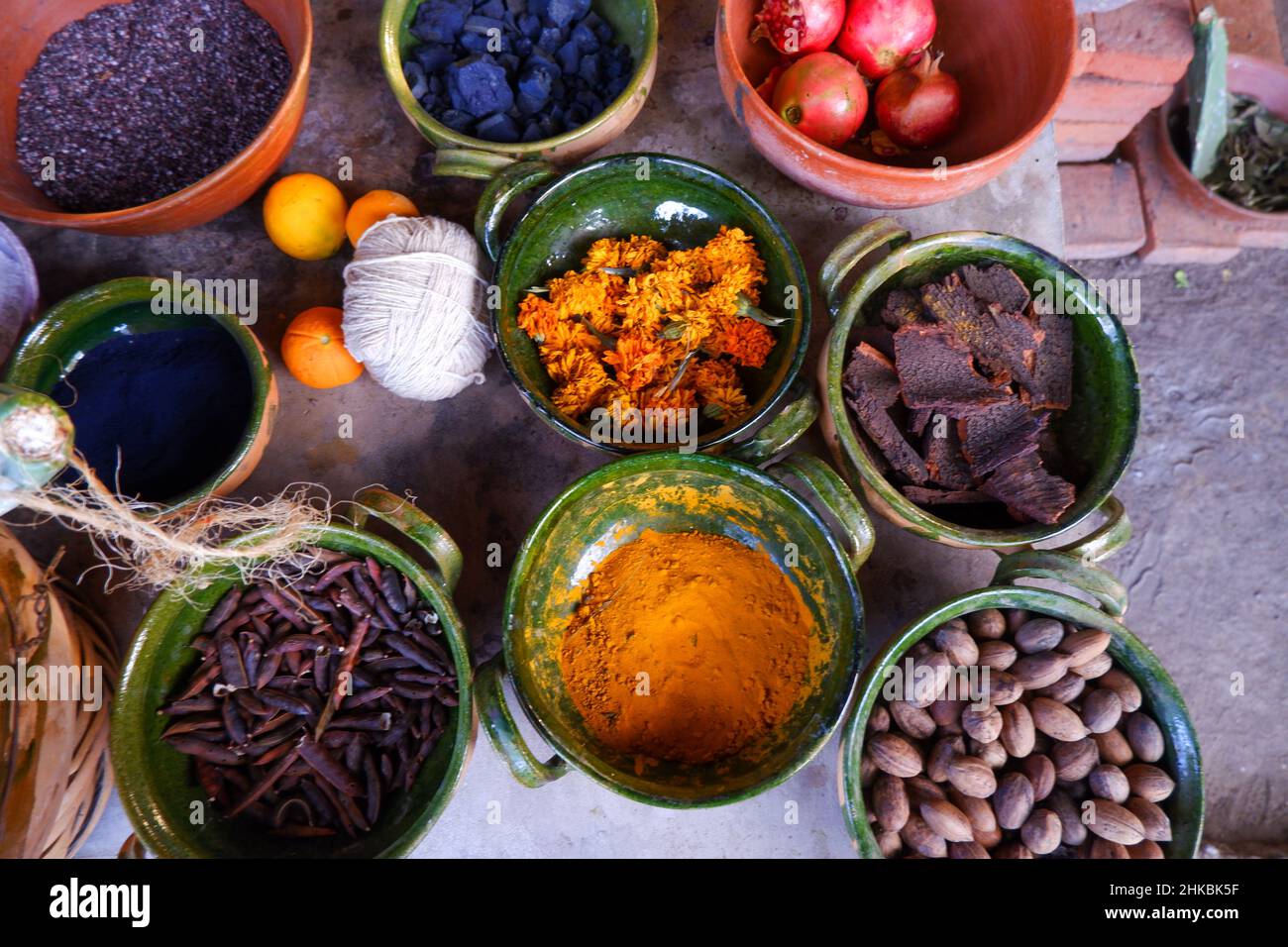 Natural dyes in Mexico Stock Photo - Alamy