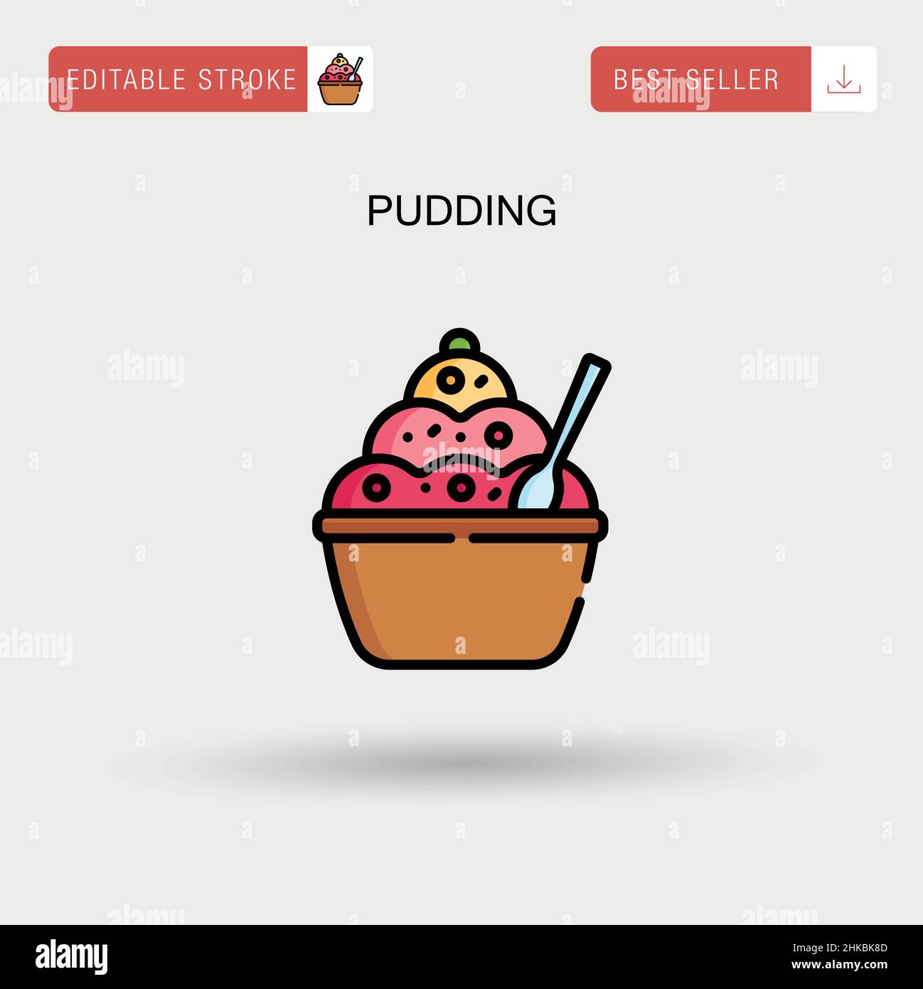 Pudding Simple vector icon Stock Vector Image & Art - Alamy