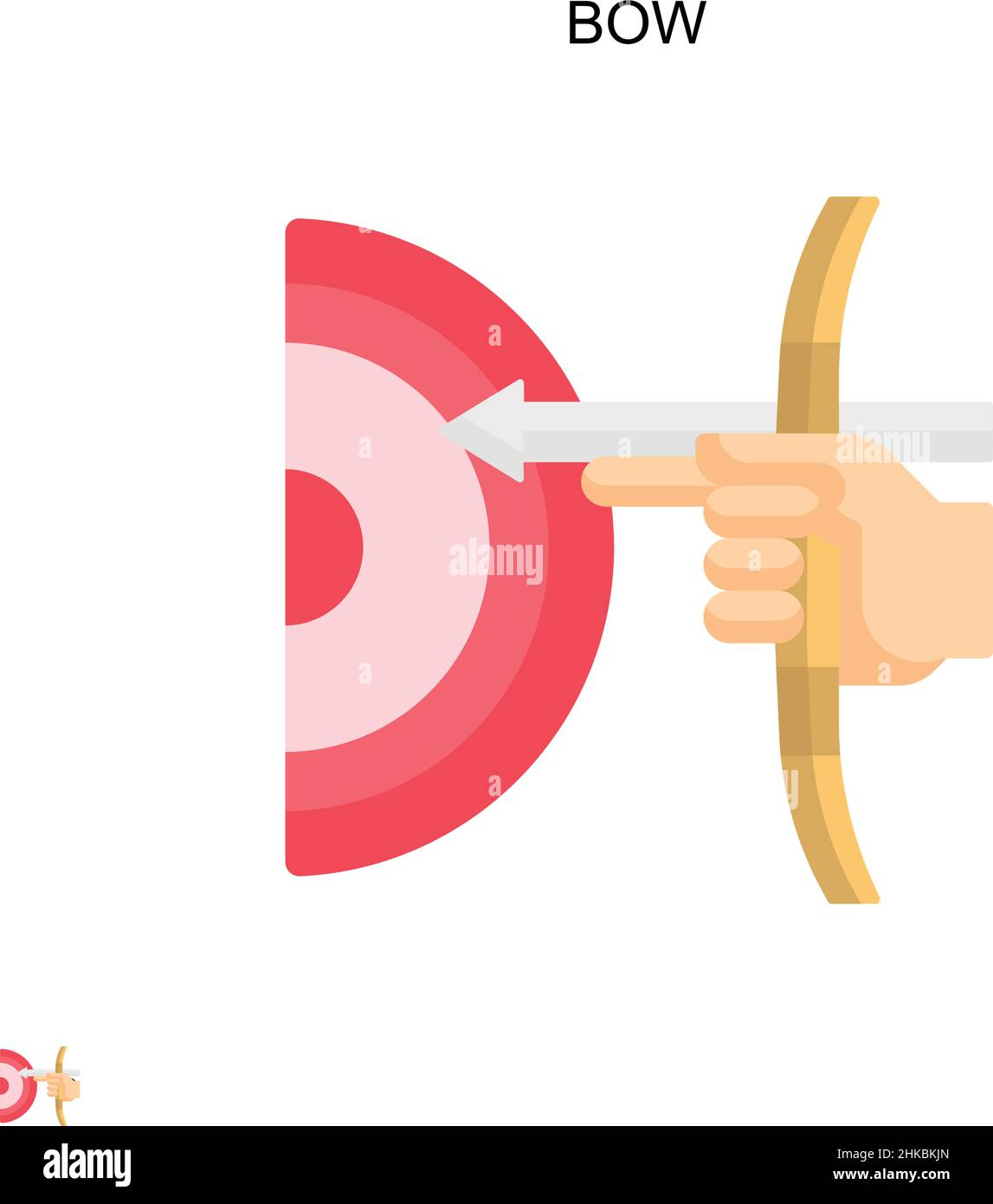 Bow Simple vector icon. Illustration symbol design template for web ...