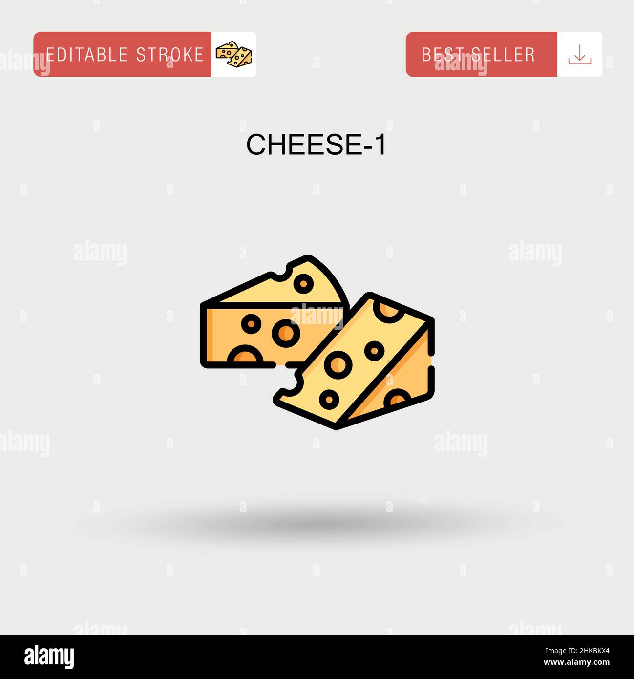 Cheese-1 Simple vector icon Stock Vector Image & Art - Alamy