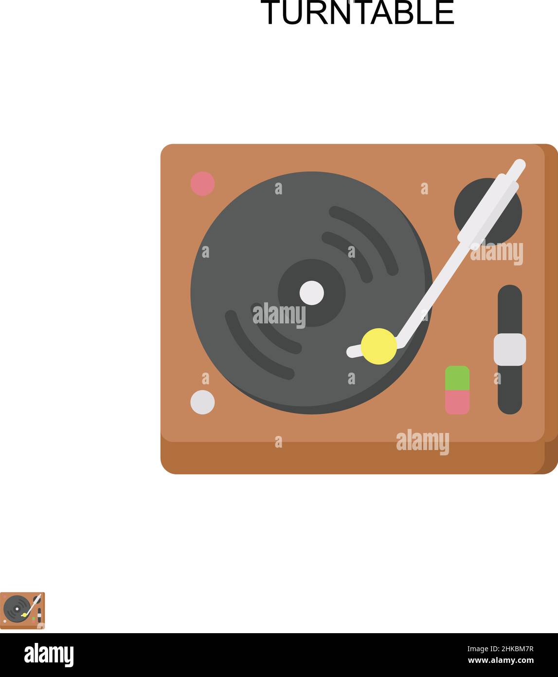 Turntable Simple vector icon. Illustration symbol design template for ...