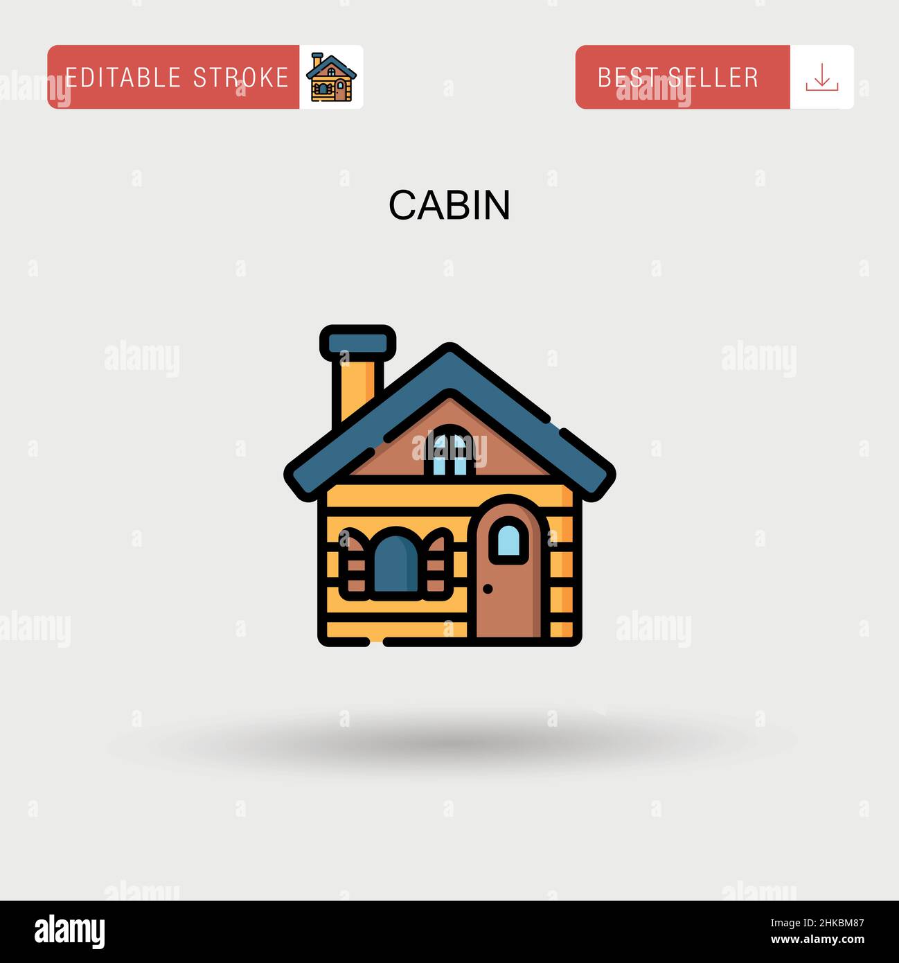 Cabin Simple vector icon Stock Vector Image & Art - Alamy