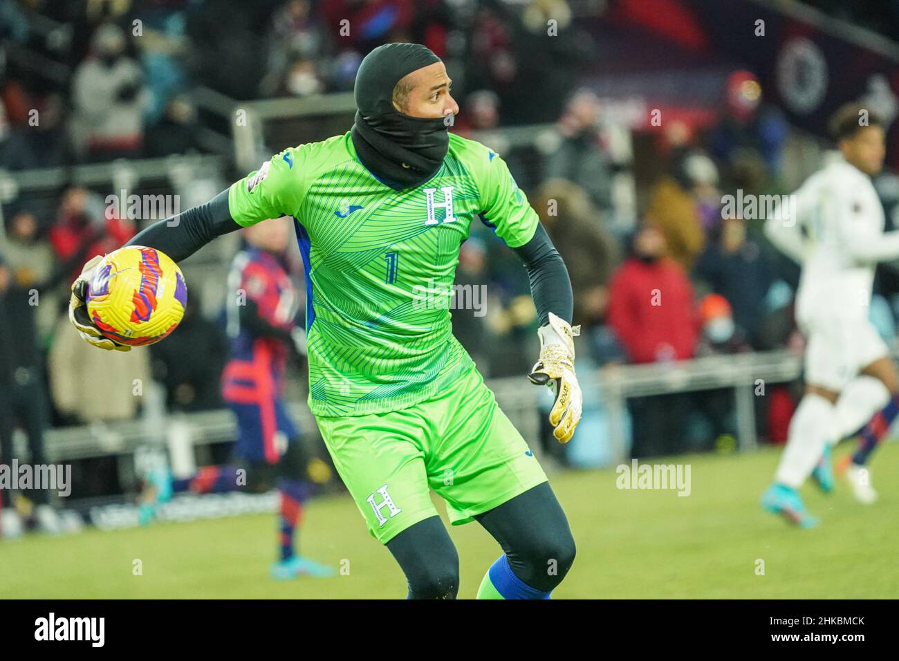 St. Paul, Minnesota, USA, February 2, 2022, Honduras Goalkeeper Edrick ...