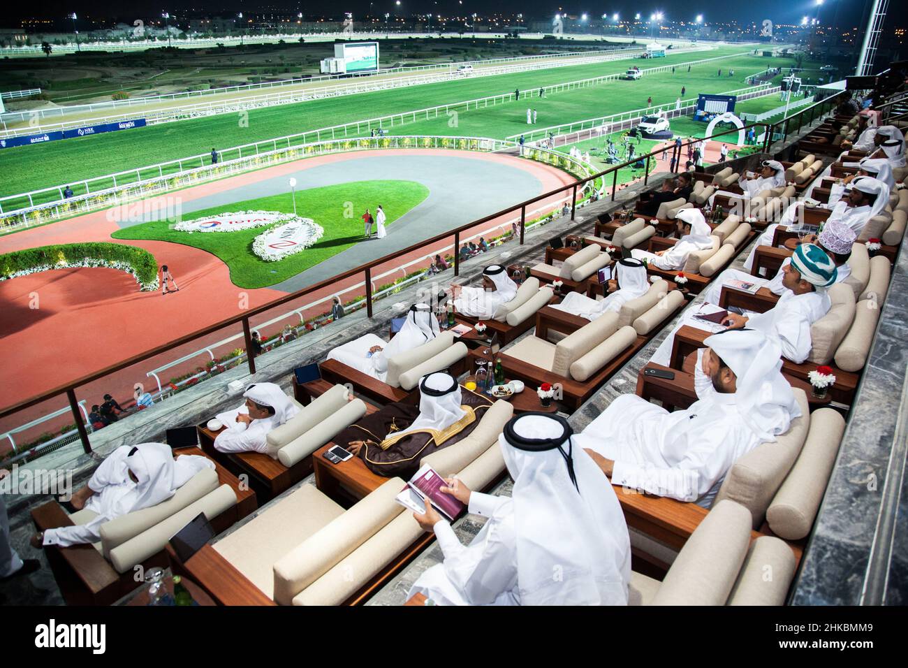 Doha,Qatar - April 11, 2016 : Qatar gold sword horse racing festival ...