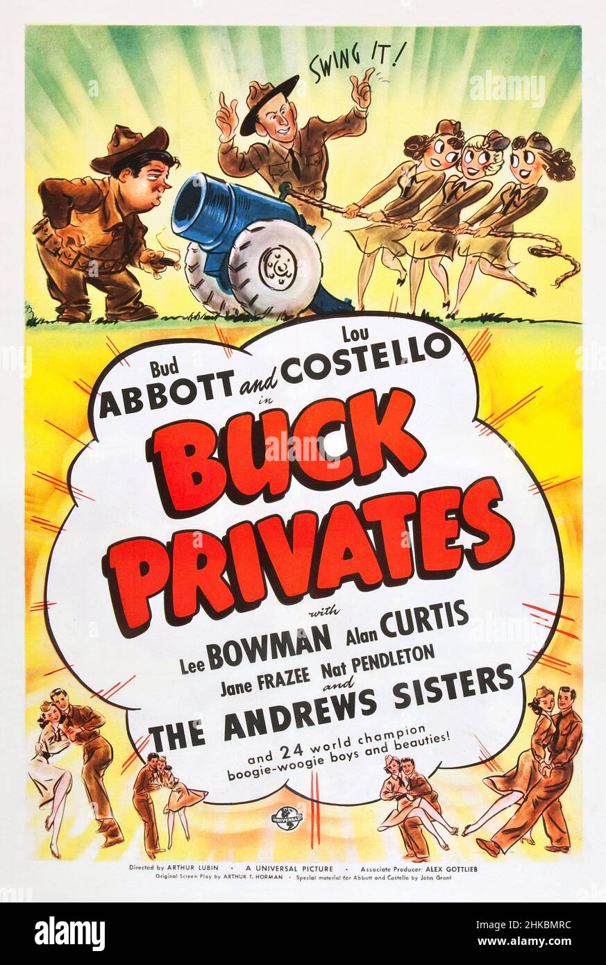 BUD ABBOTT and LOU COSTELLO in BUCK PRIVATES (1941), directed by ARTHUR ...