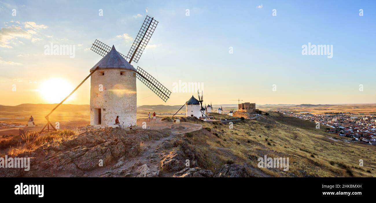 Traditional windmill in Castille, Spain Stock Photo - Alamy
