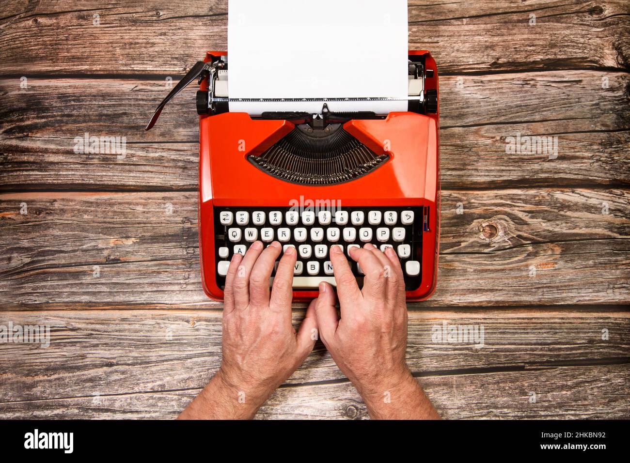 Man writing in vintage typewriter hi-res stock photography and images ...