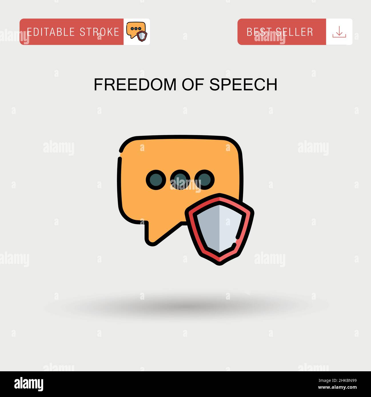 Freedom of speech Simple vector icon Stock Vector Image & Art - Alamy