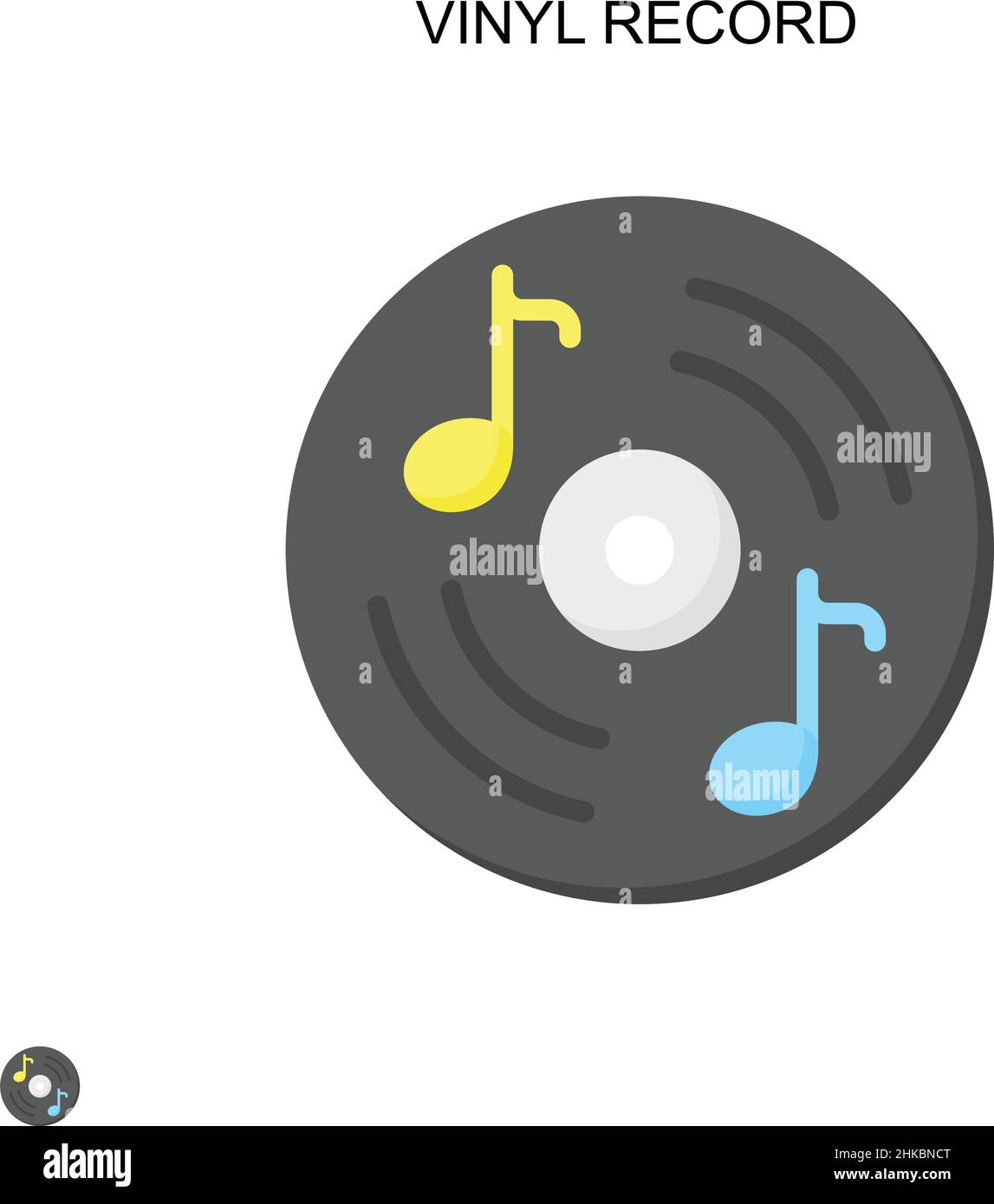 Vinyl record Simple vector icon. Illustration symbol design template ...