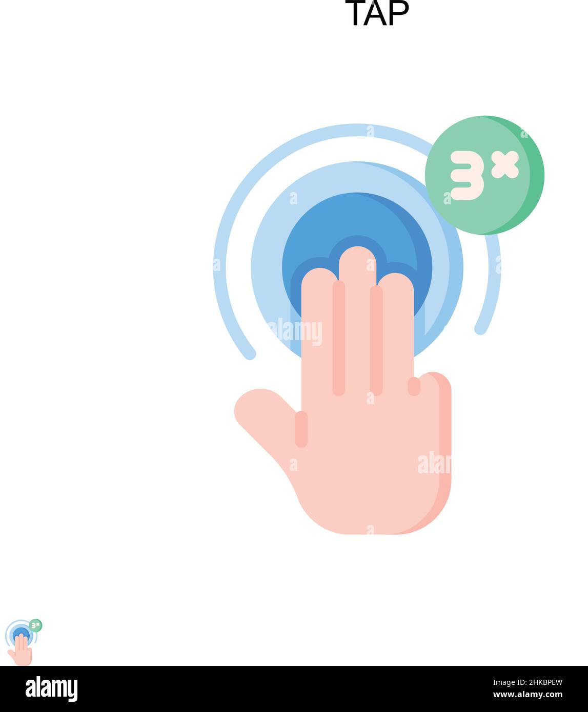 Tap Simple vector icon. Illustration symbol design template for web ...
