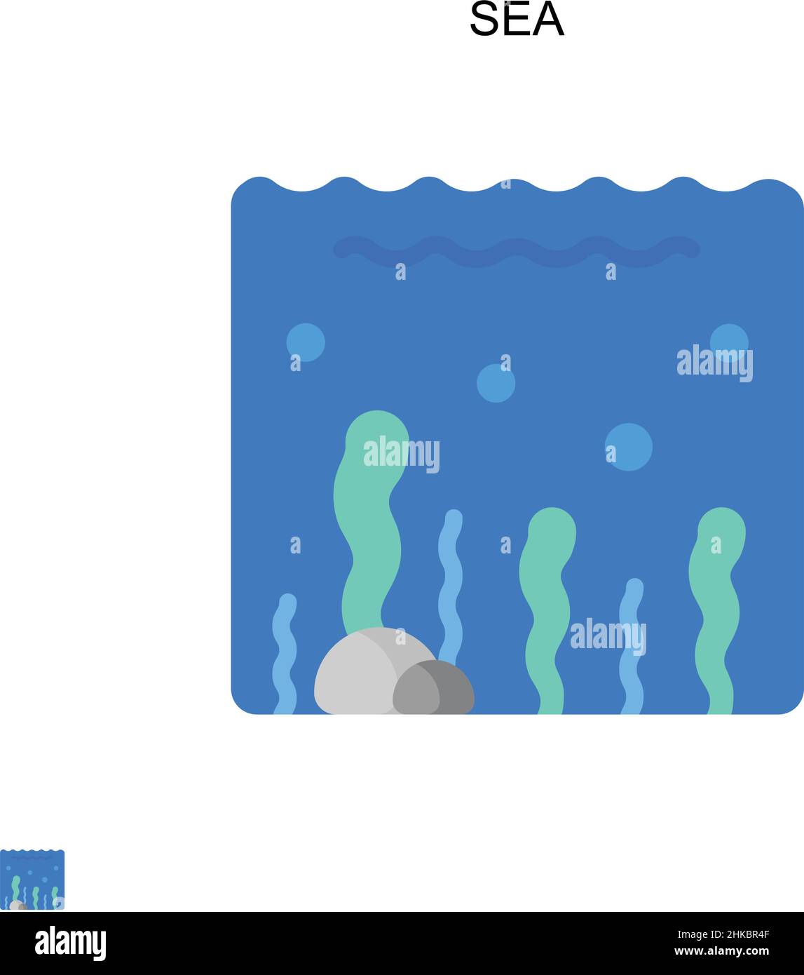 Sea Simple vector icon. Illustration symbol design template for web ...