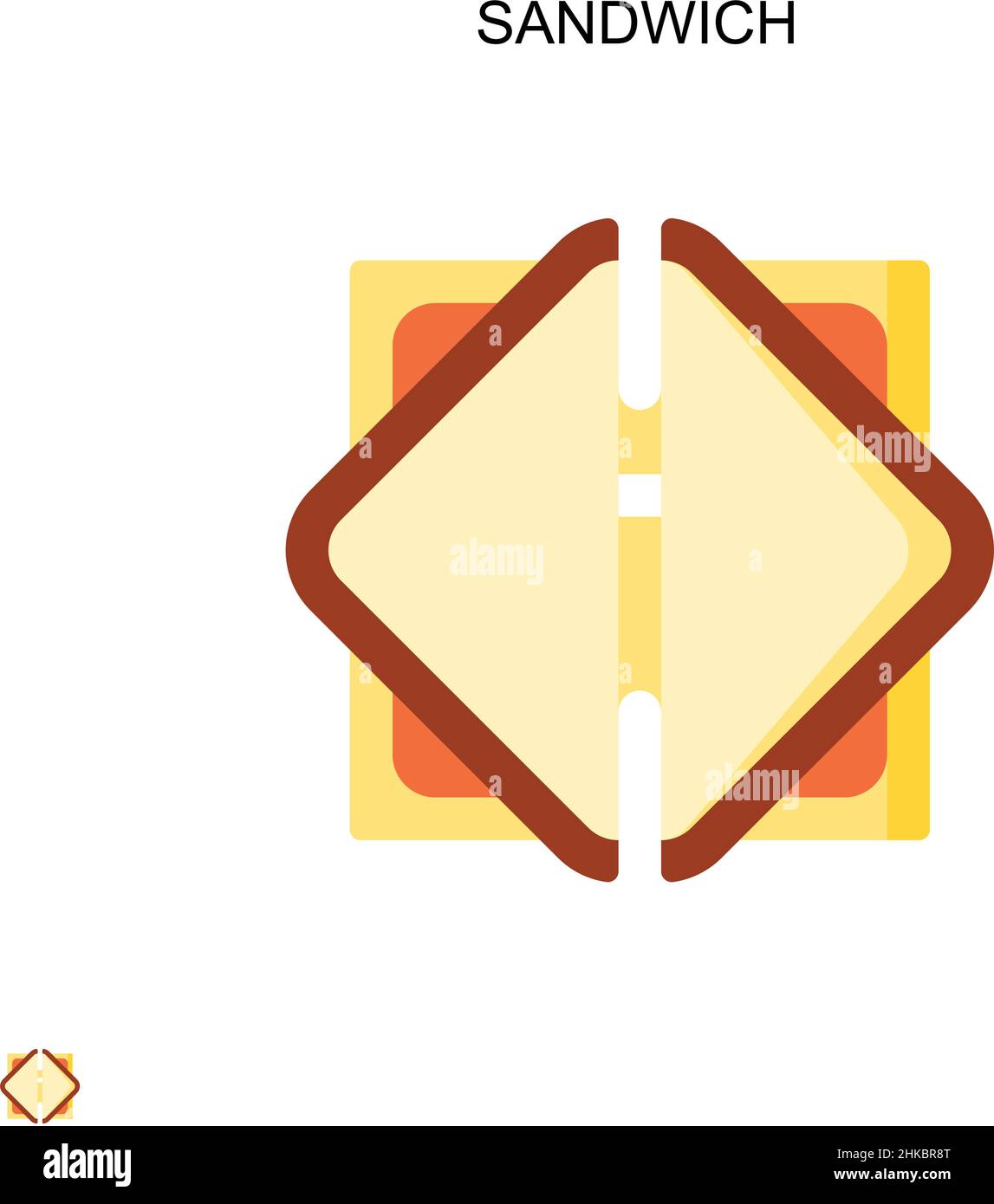 Sandwich Simple vector icon. Illustration symbol design template for ...