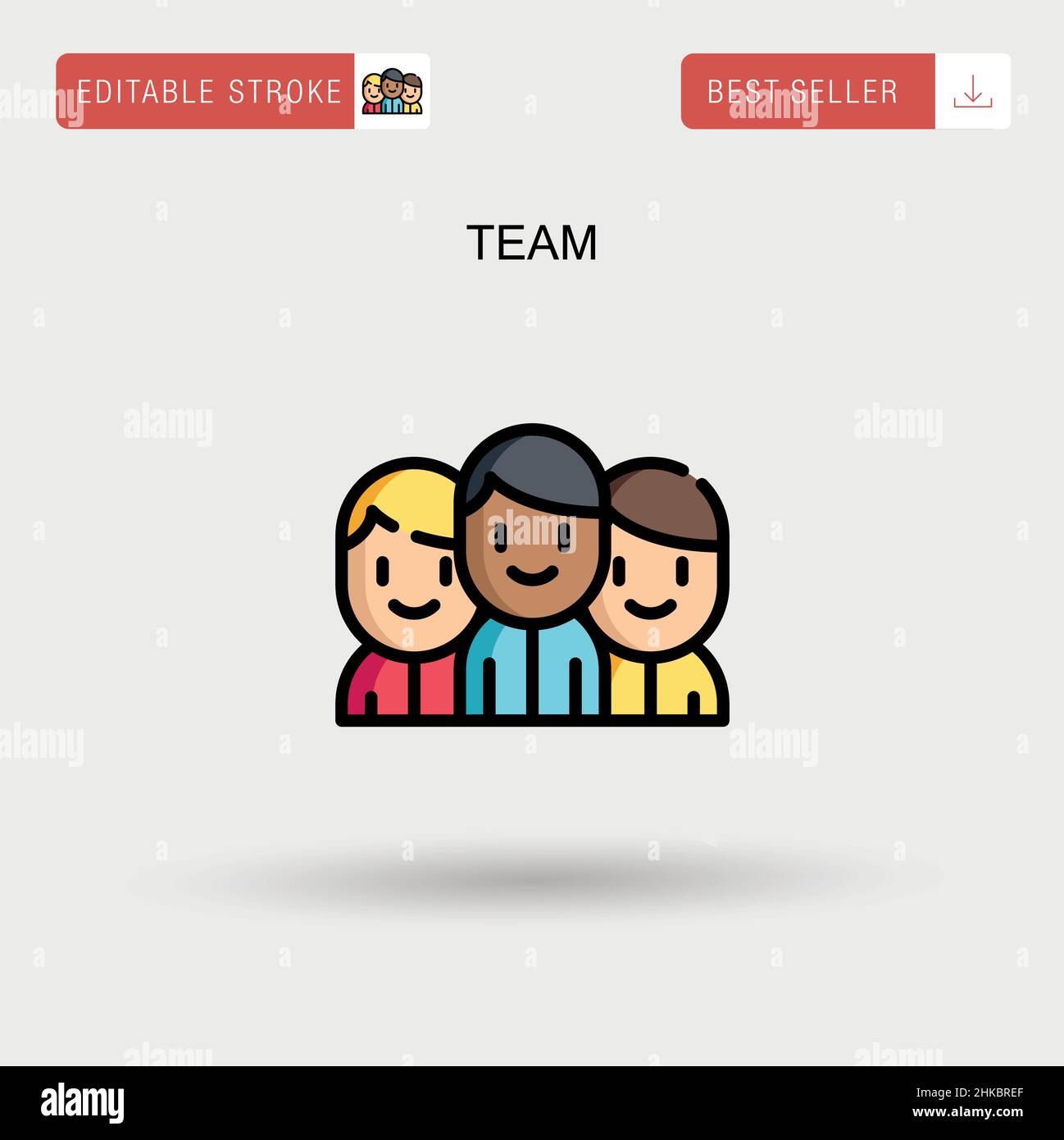Team Simple vector icon Stock Vector Image & Art - Alamy