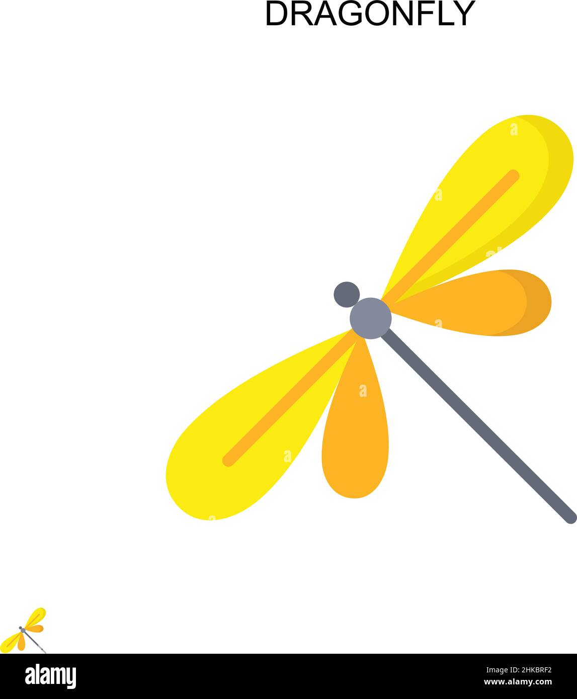 Dragonfly Simple vector icon. Illustration symbol design template for ...