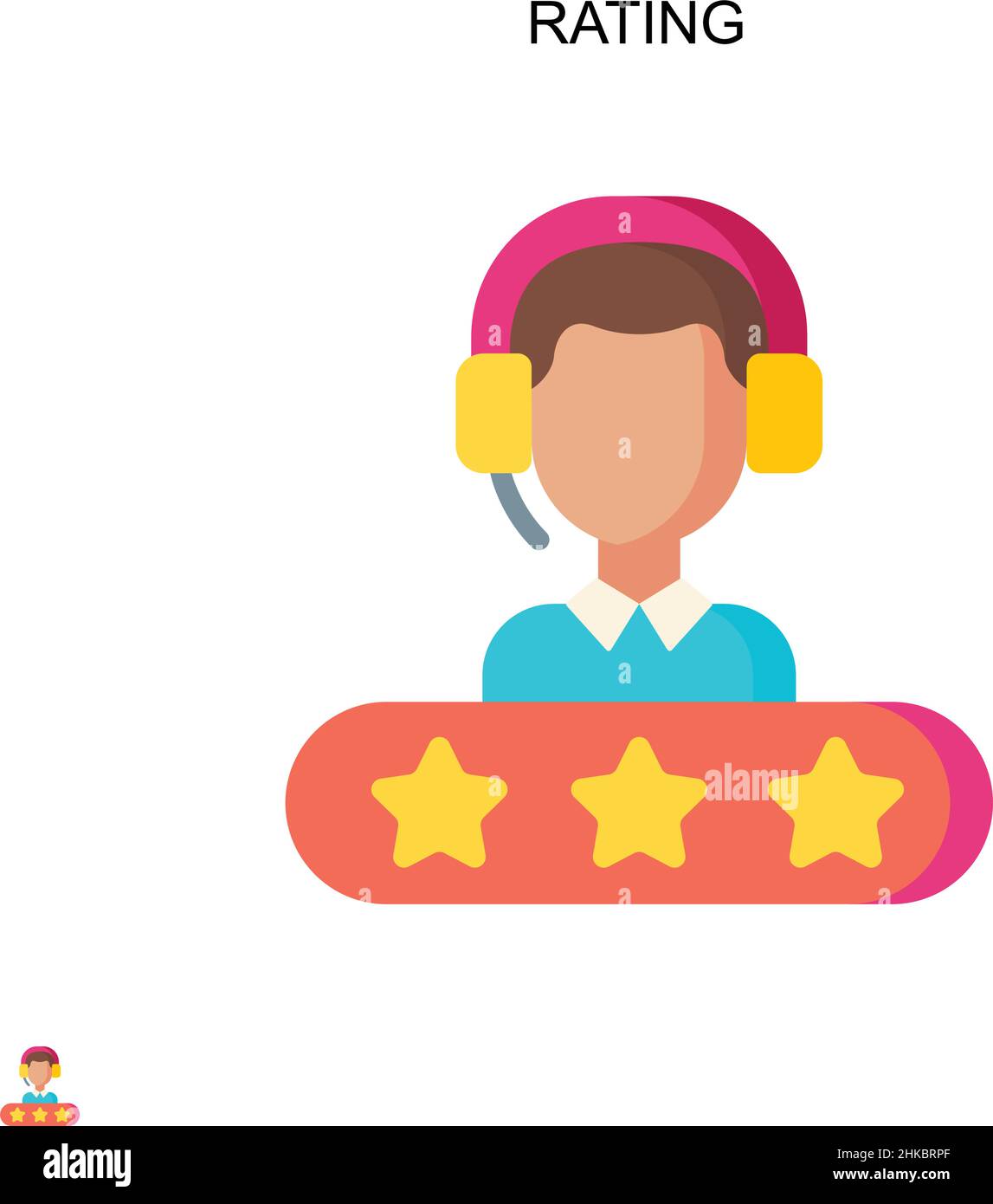 Rating Simple vector icon. Illustration symbol design template for web ...