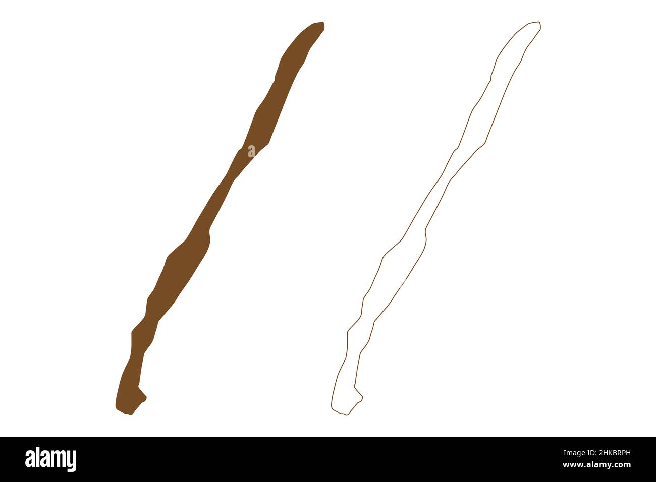 Hopen island (Kingdom of Norway, Svalbard archipelago) map vector ...