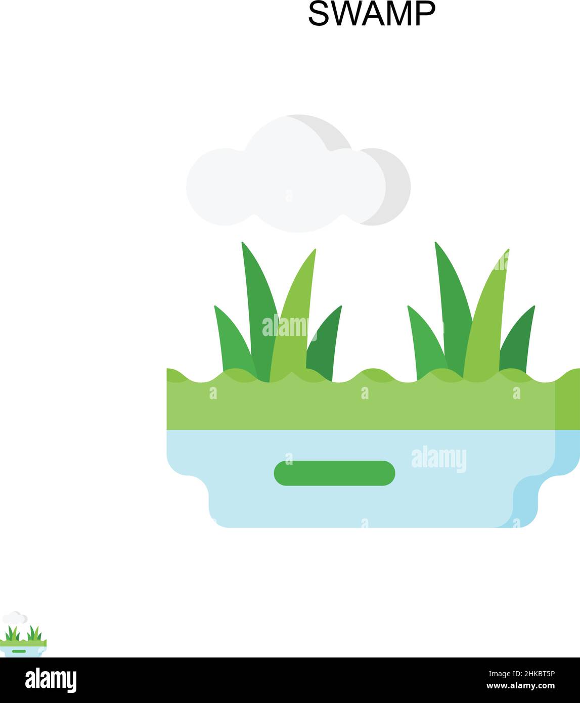 Simple wetland landscape Stock Vector Images - Alamy