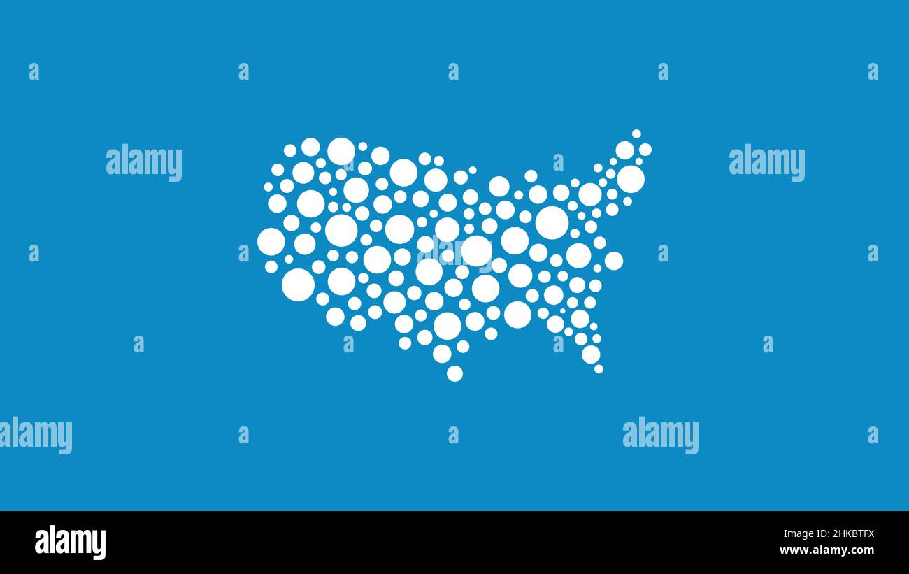 USA dot map infographic copy space template banner Stock Vector Image ...