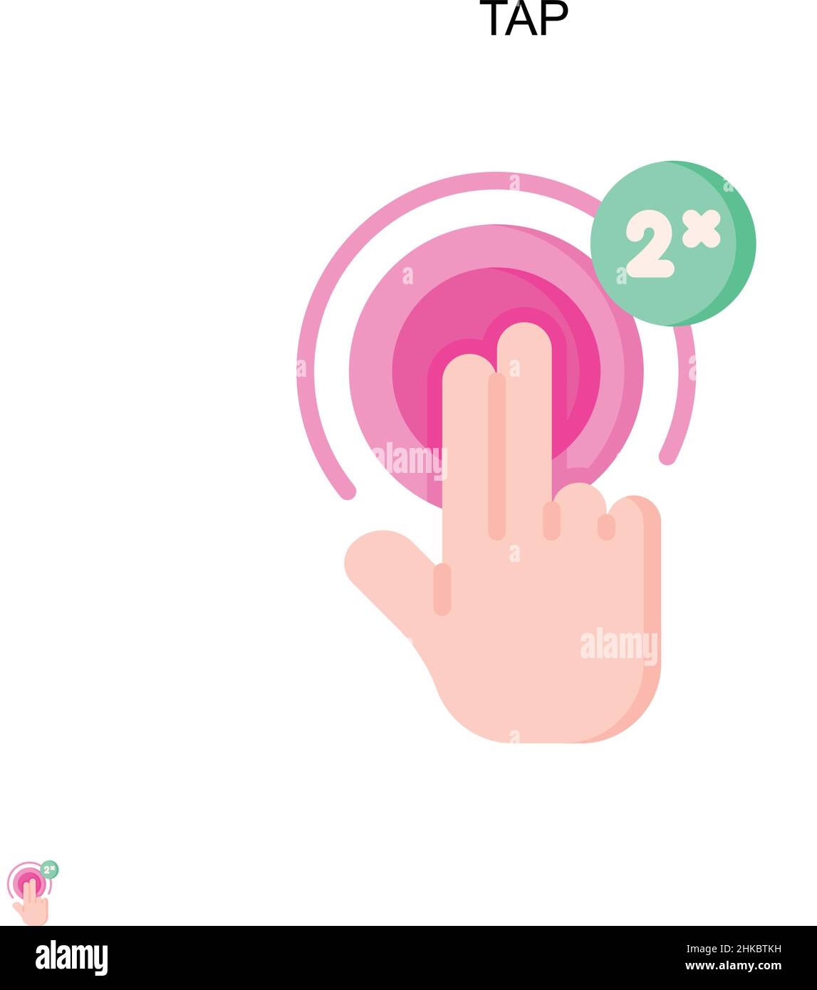 Tap Simple vector icon. Illustration symbol design template for web ...