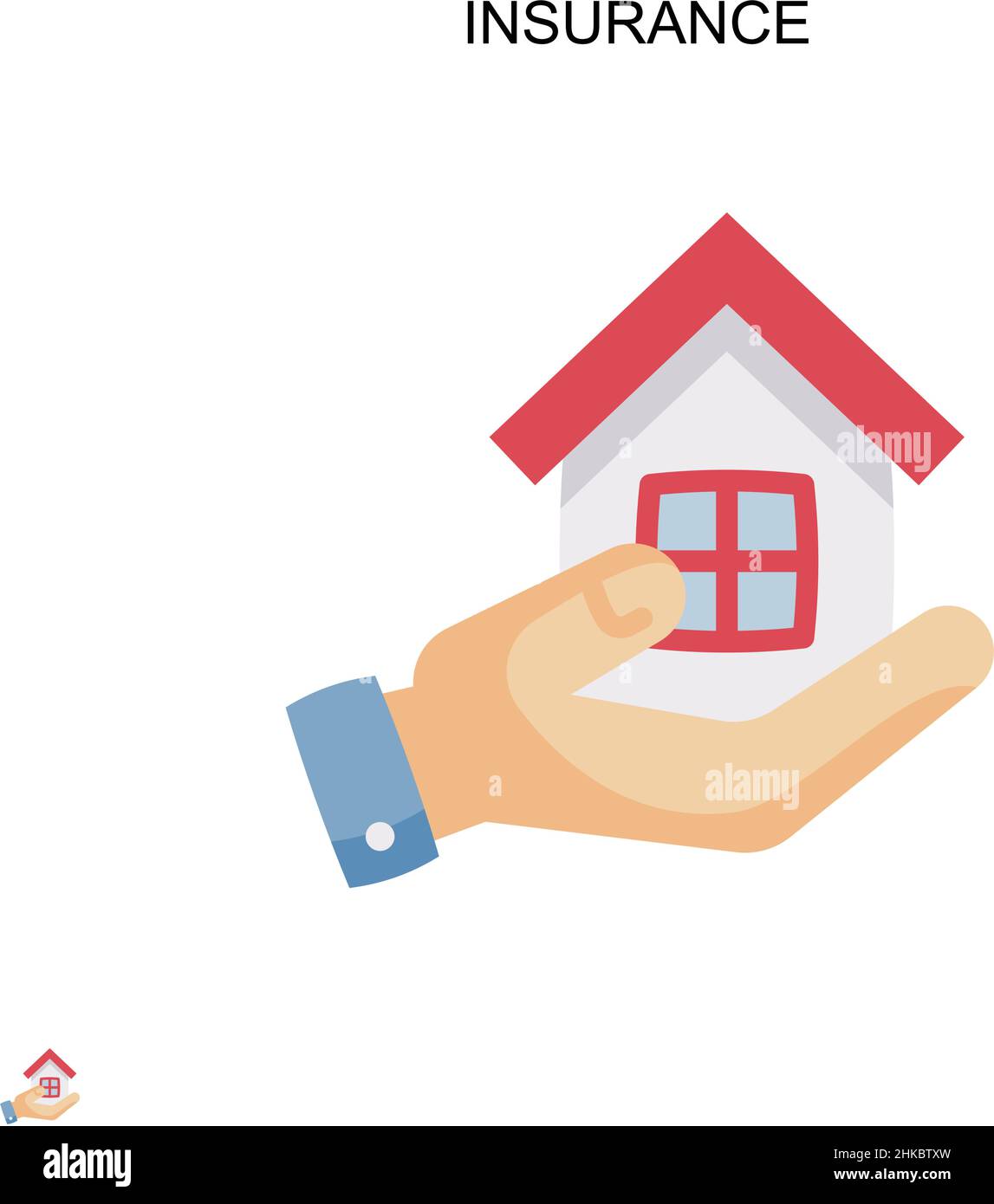 Insurance Simple vector icon. Illustration symbol design template for ...