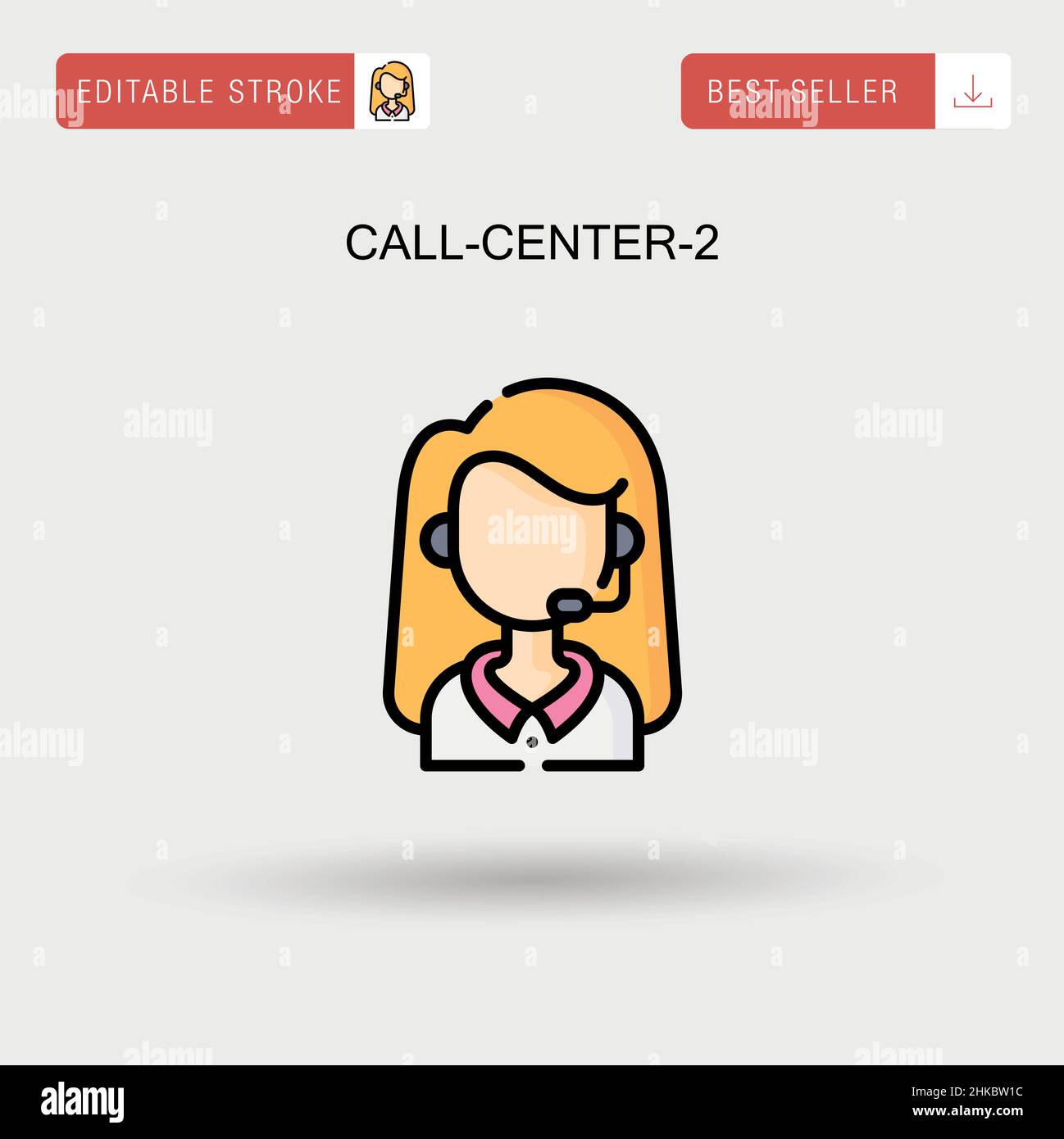 Asian girl call center Stock Vector Images - Alamy