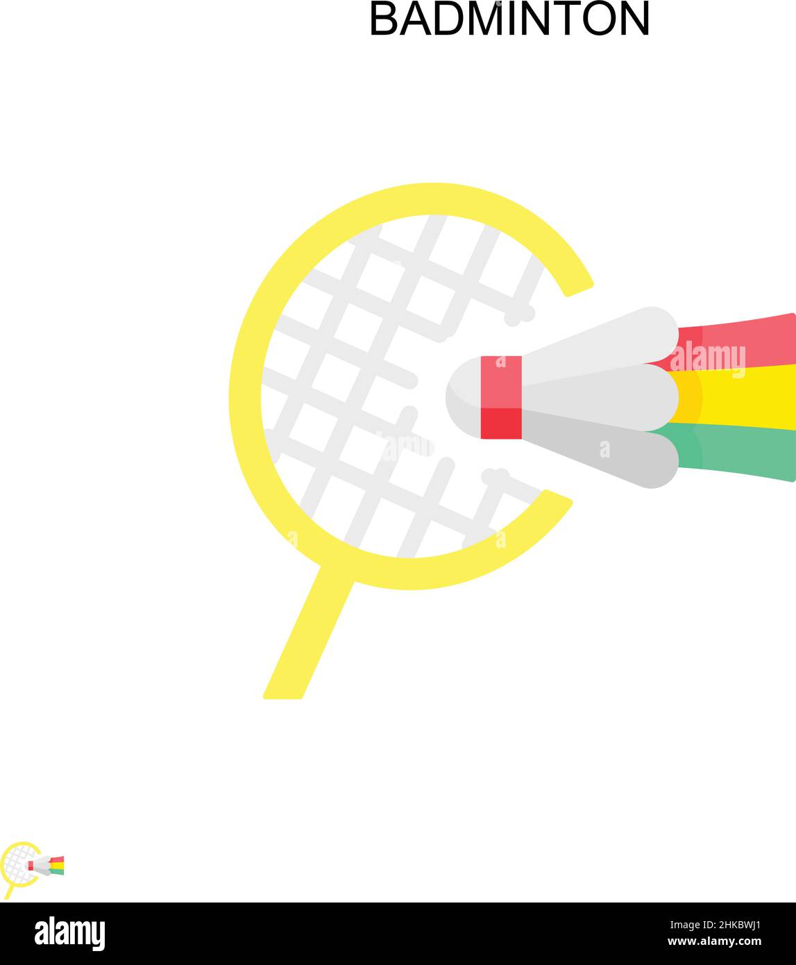 Badminton Simple vector icon. Illustration symbol design template for ...