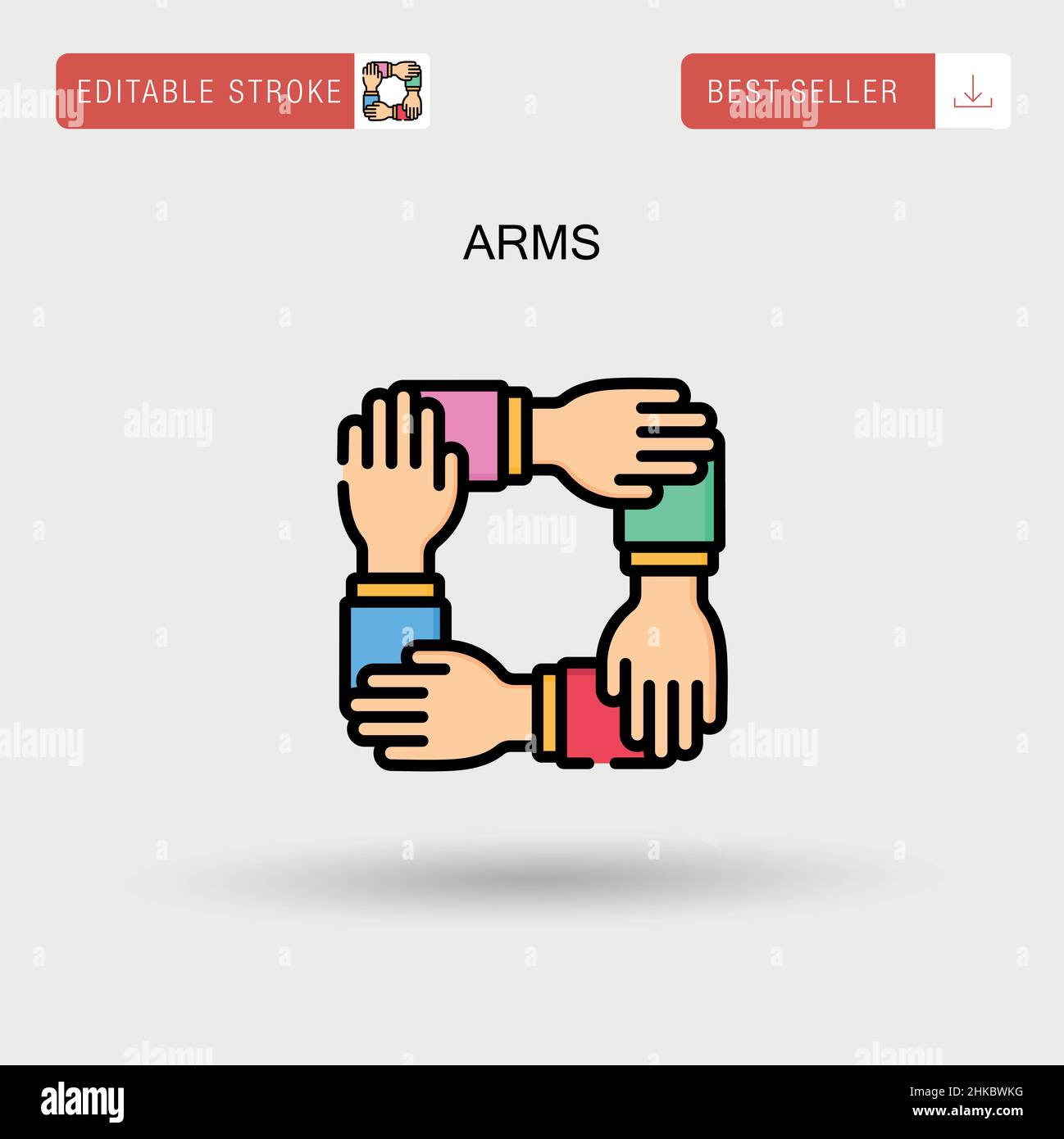 Arms Simple vector icon Stock Vector Image & Art - Alamy