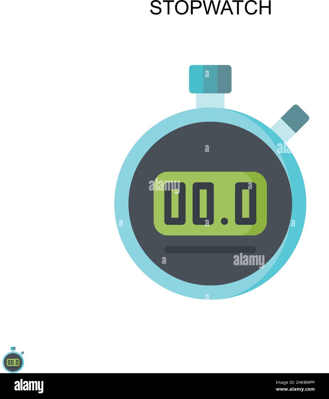 Stopwatch Simple vector icon. Illustration symbol design template for ...