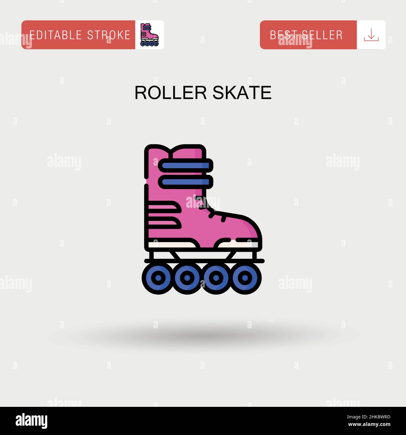 Roller skate Simple vector icon Stock Vector Image & Art - Alamy
