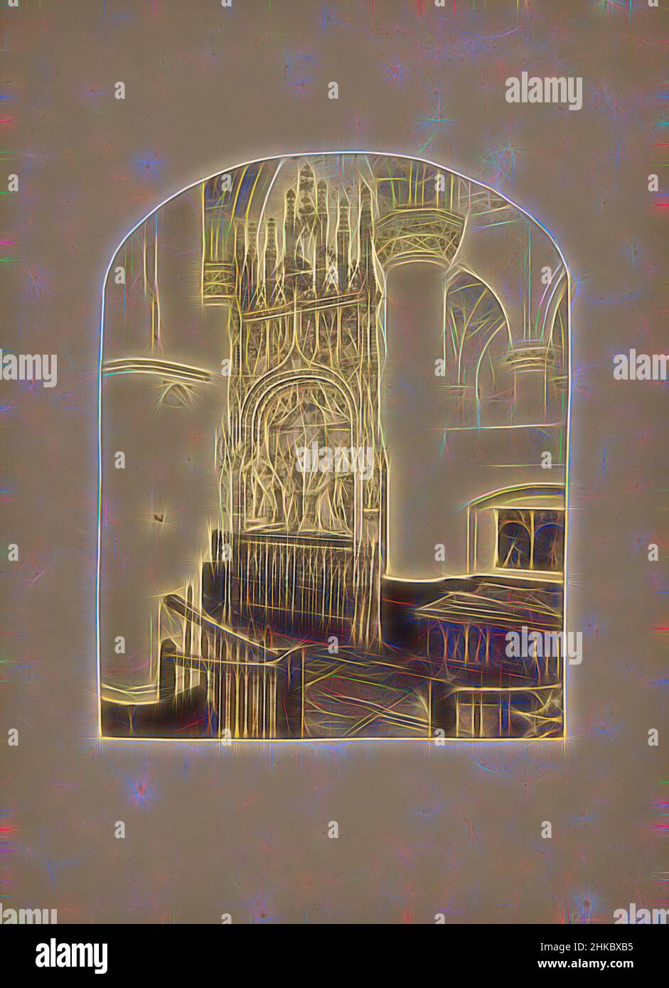 Inspired by Interior of the Church of Our Lady in Breda with a view of ...