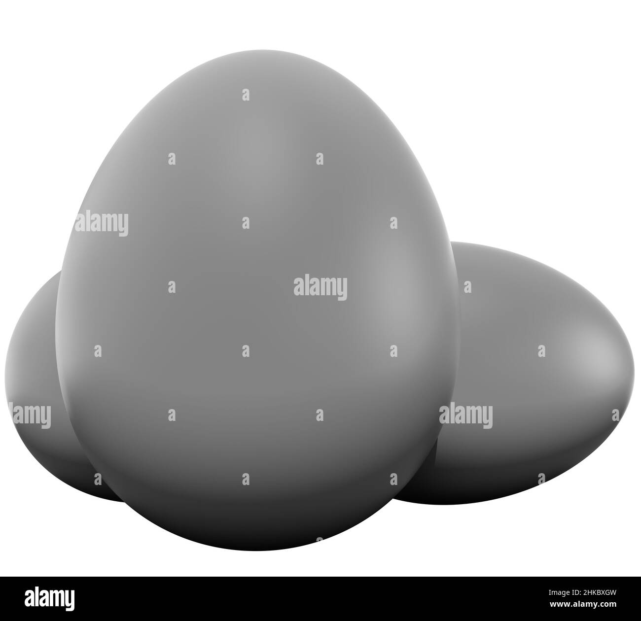 Eggs isolated - 3d rendering Stock Photo - Alamy