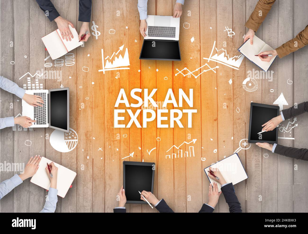 Group of Busy People Working in an Office Stock Photo - Alamy