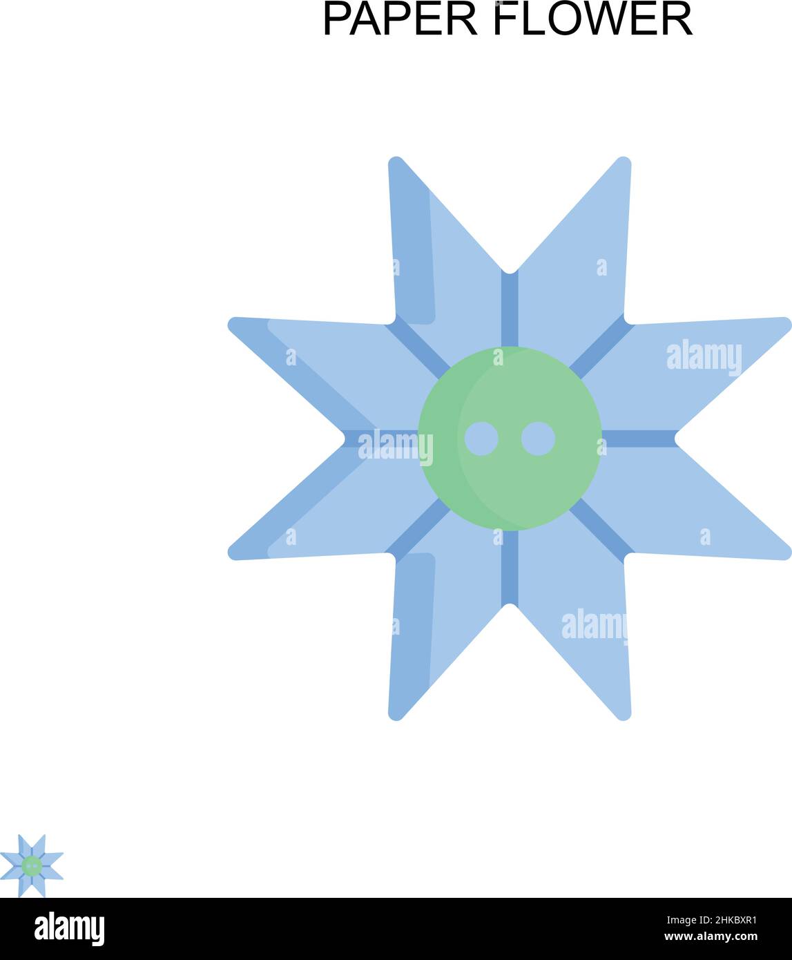 Origami flower icon simple hi-res stock photography and images - Alamy