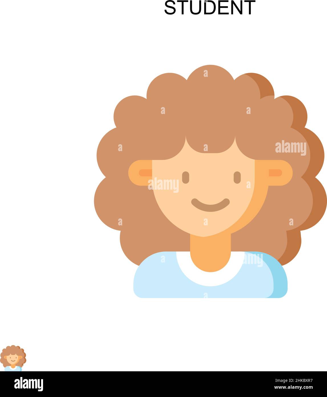 Student Simple vector icon. Illustration symbol design template for web ...