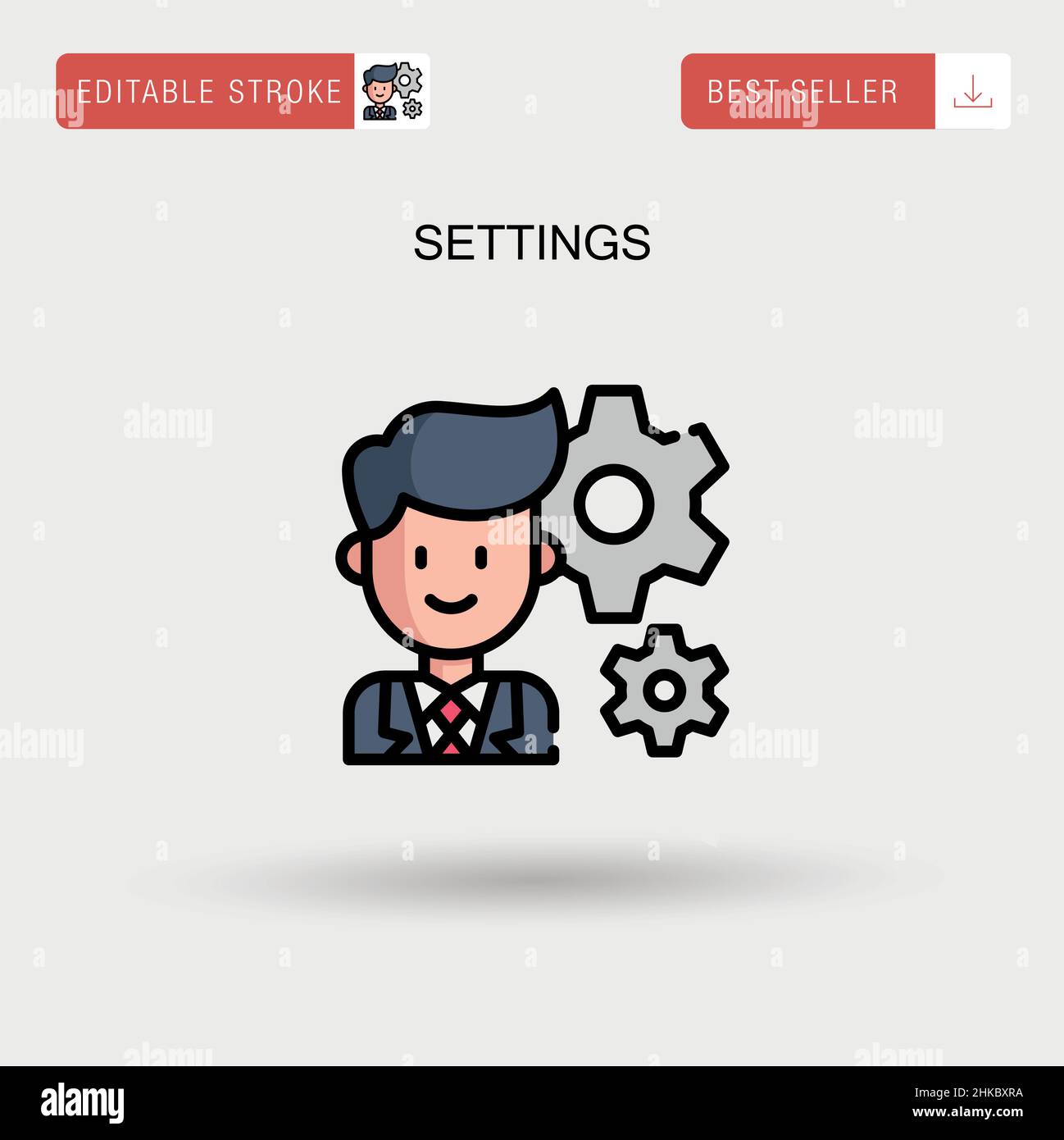 Settings Simple vector icon Stock Vector Image & Art - Alamy