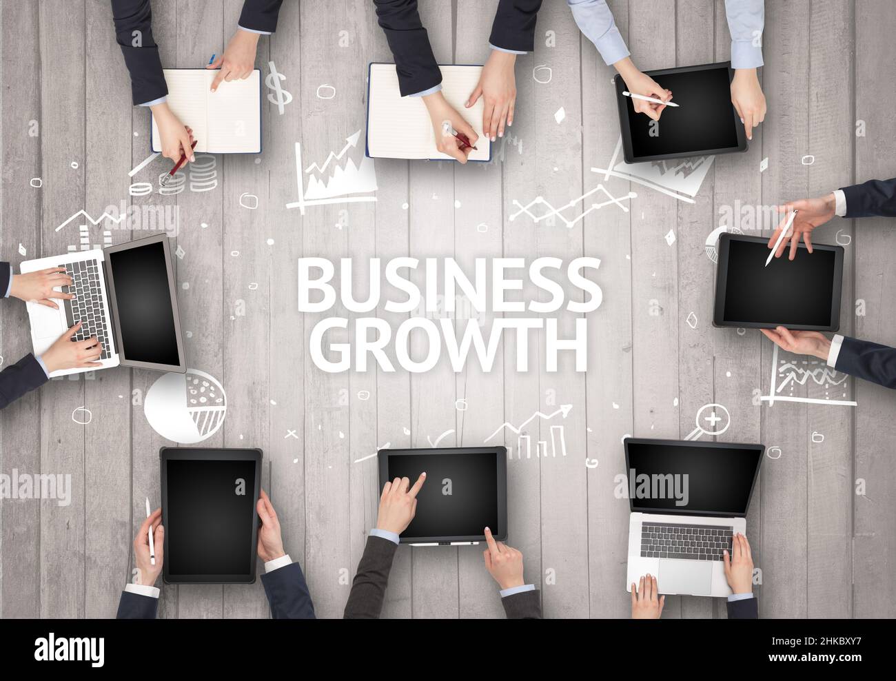 Group of Busy People Working in an Office Stock Photo - Alamy