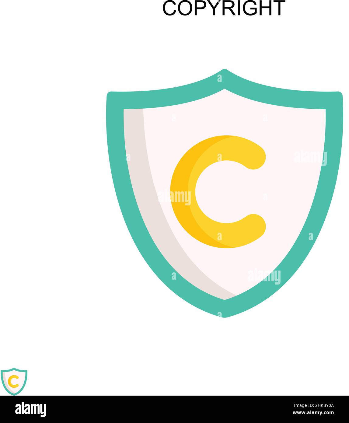 Copyright Simple vector icon. Illustration symbol design template for ...